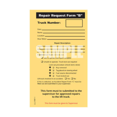 Lift Truck Log Replacement Book – LTS Material Handling